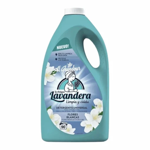 LAVANDERA Detergent Liquide Fleurs Blanches – 4,5L (90 Lavages ...